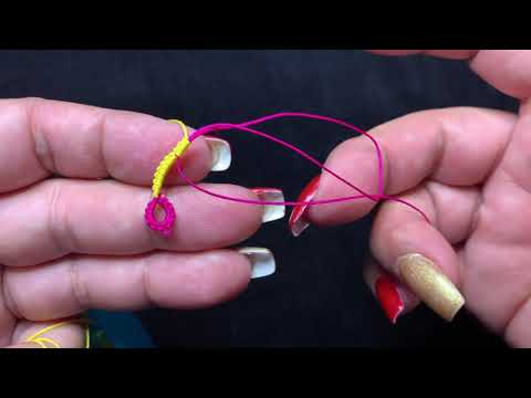 Frivolite Tatting Lesson 201 - Angulo recto - Right Angle