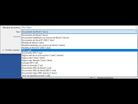 Guardar archivo Word en PDF