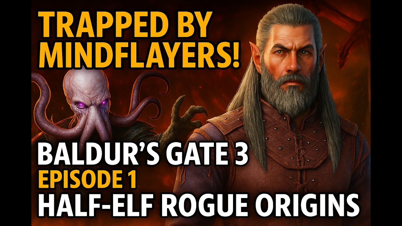 Trapped by Mindflayers! Baldur’s Gate 3 Episode 1 | Half-Elf Rogue Origins