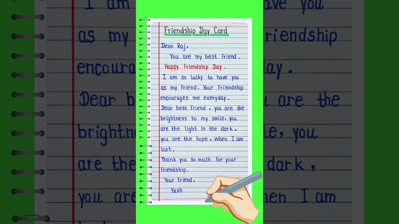 Friendship day card writing || Happy friendship day 2025 writing || Friendship day message l