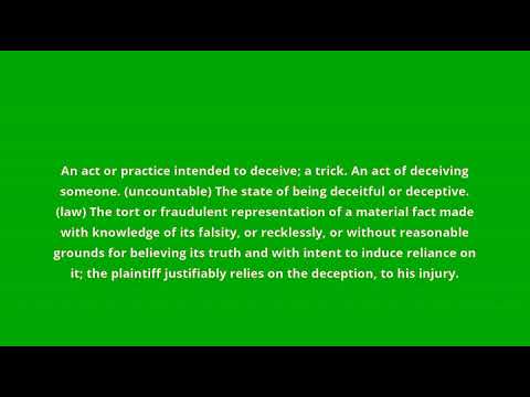 what is the meaning of deceit