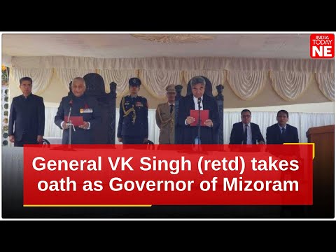 General Vijay Kumar Singh (retd) takes oath as the 25th Governor of Mizoram