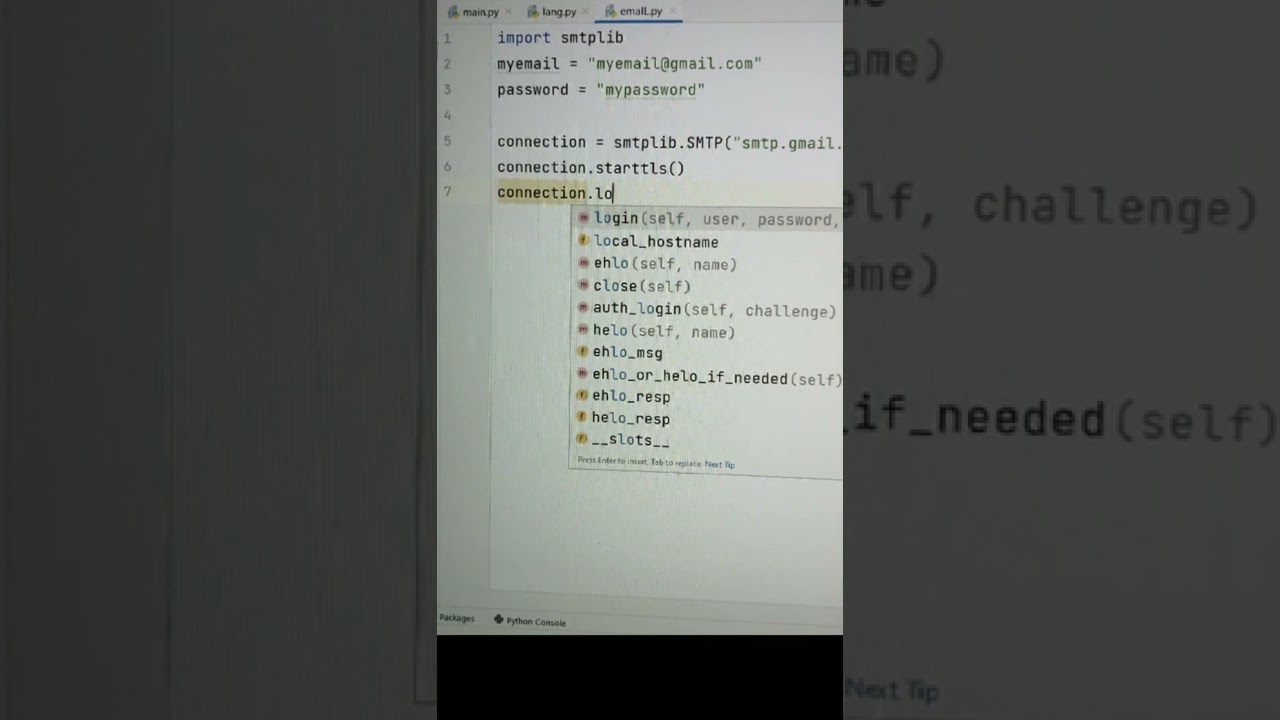 Send email using Python in just 8 lines of code | Python | Mithil