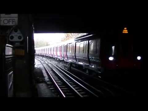 London Underground S Stock 21018 and 21017 arriving into Rayners Lane