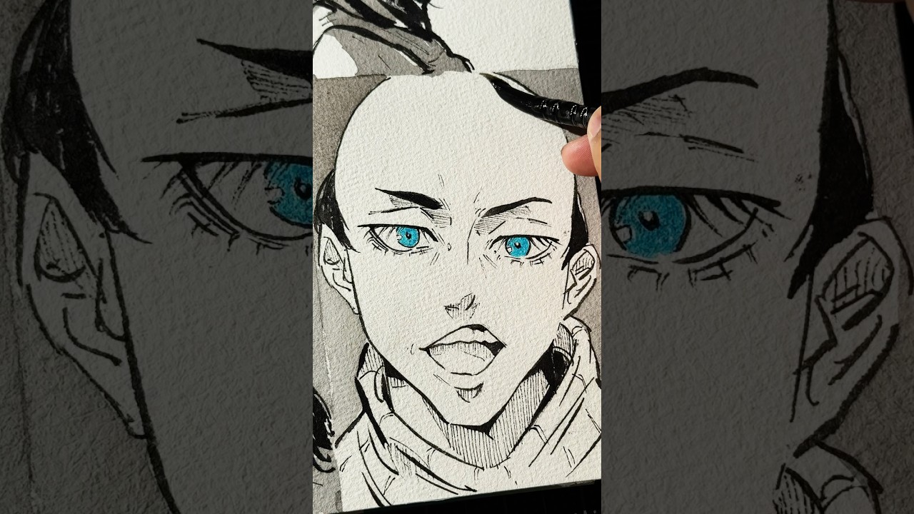 I think drawing the hair was a mistake.✨✨✨ #howtodraw #animeeart