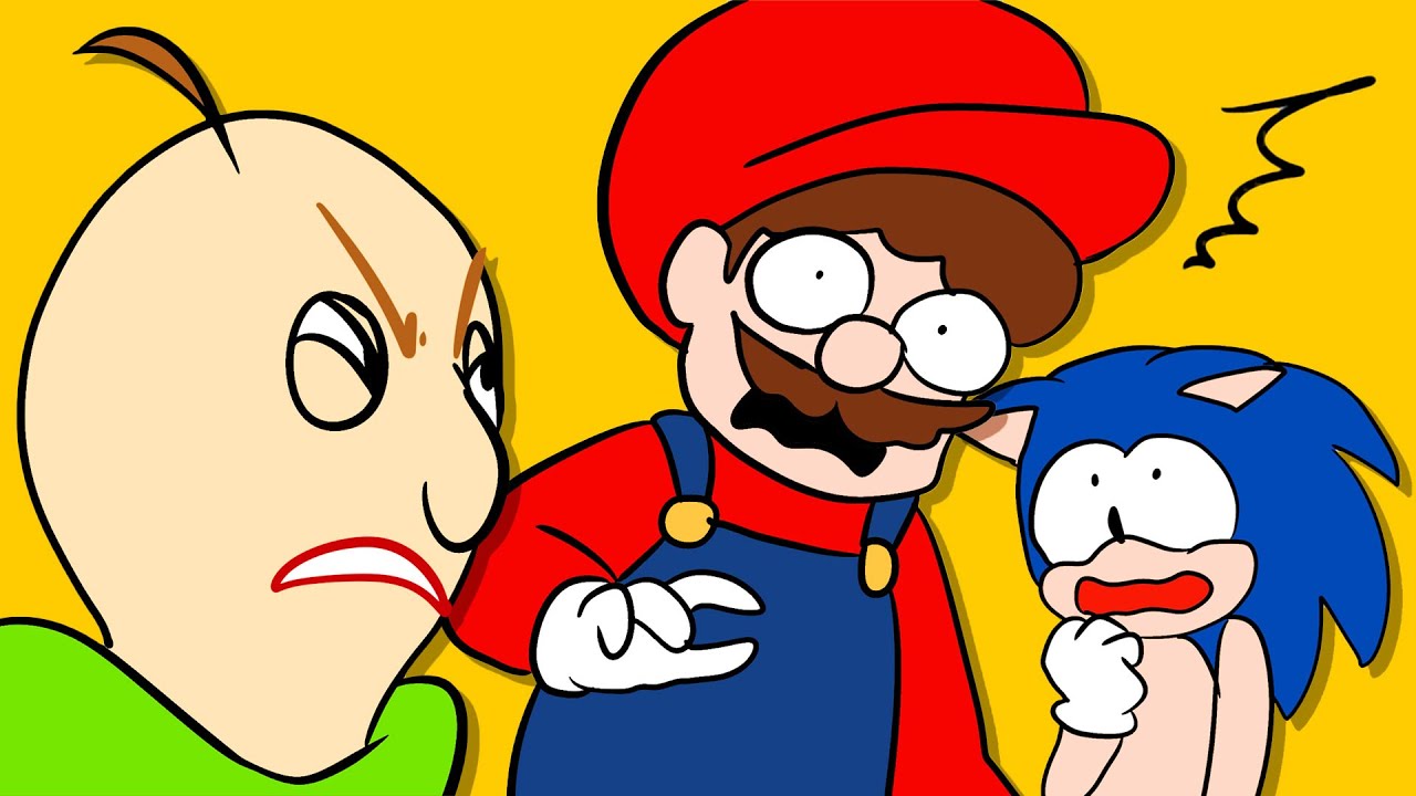 BALDI vs MARIO and SONIC - LokmanVideo