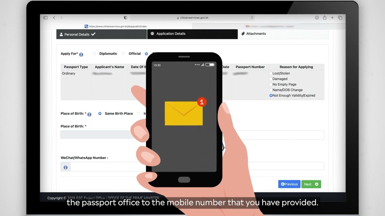 Guide on how to apply for Passport using online system