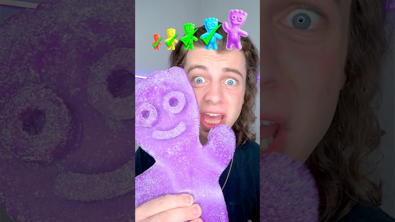 Small, Big, Giant Rainbow Sour Patch Kid!? 🤤