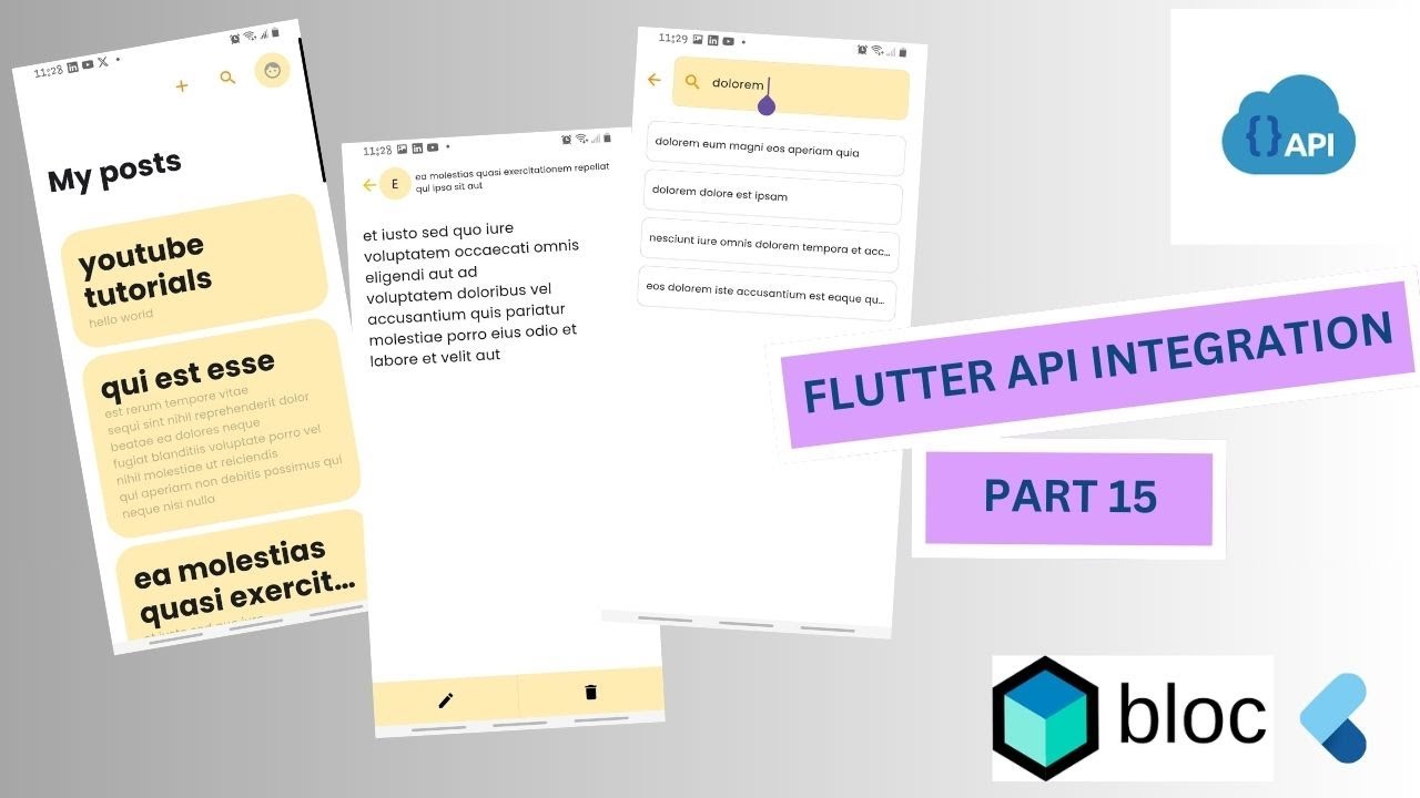 flutter api integration tutorial part 15 code on github