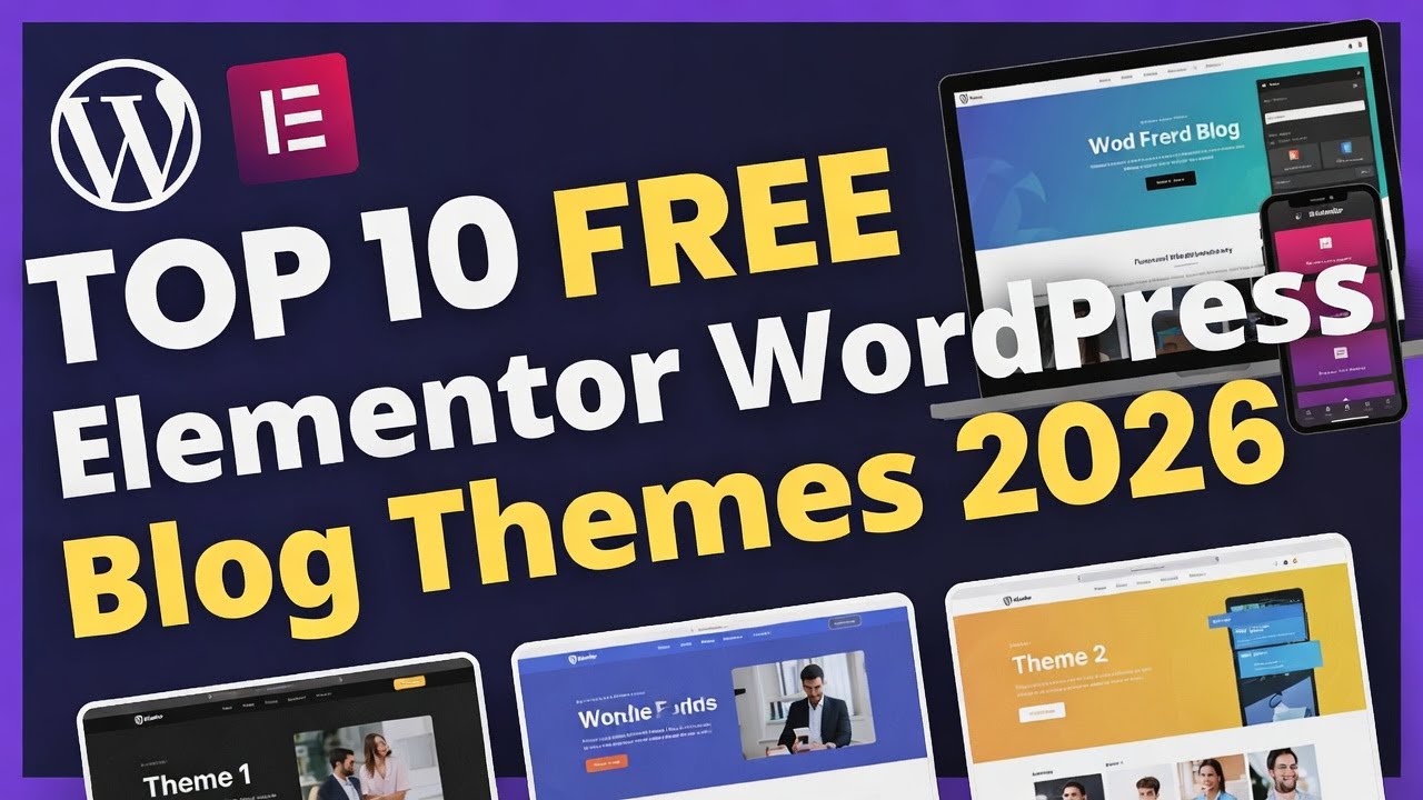 Best 10 FREE Elementor WordPress Blog Themes 2026