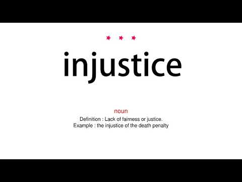 How to pronounce injustice - Vocab Today