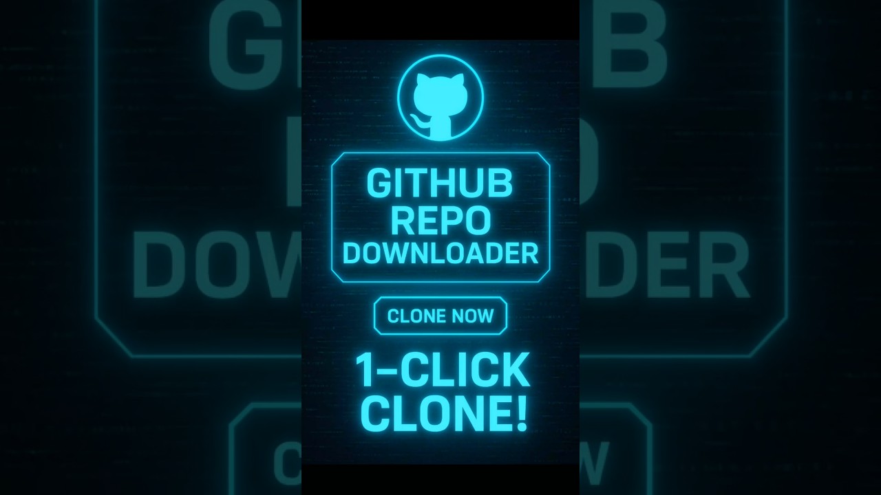 💣 1-Click GitHub Repo Cloner! Offline Python GUI ⚡ Made with tkinter + customtkinter  #pythonshorts