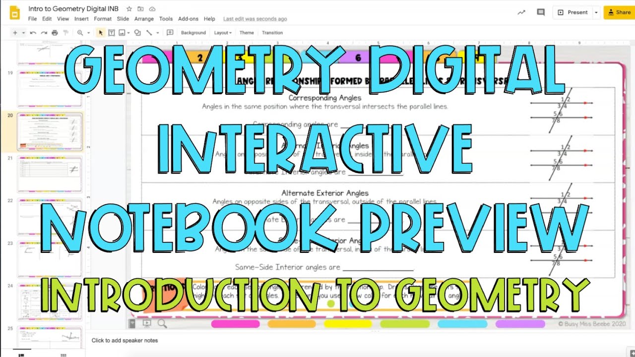 Geometry Digital Interactive Notebook Preview