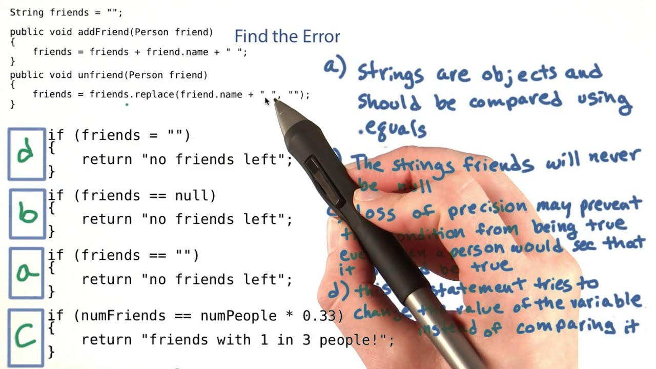Find the Error - Intro to Java Programming