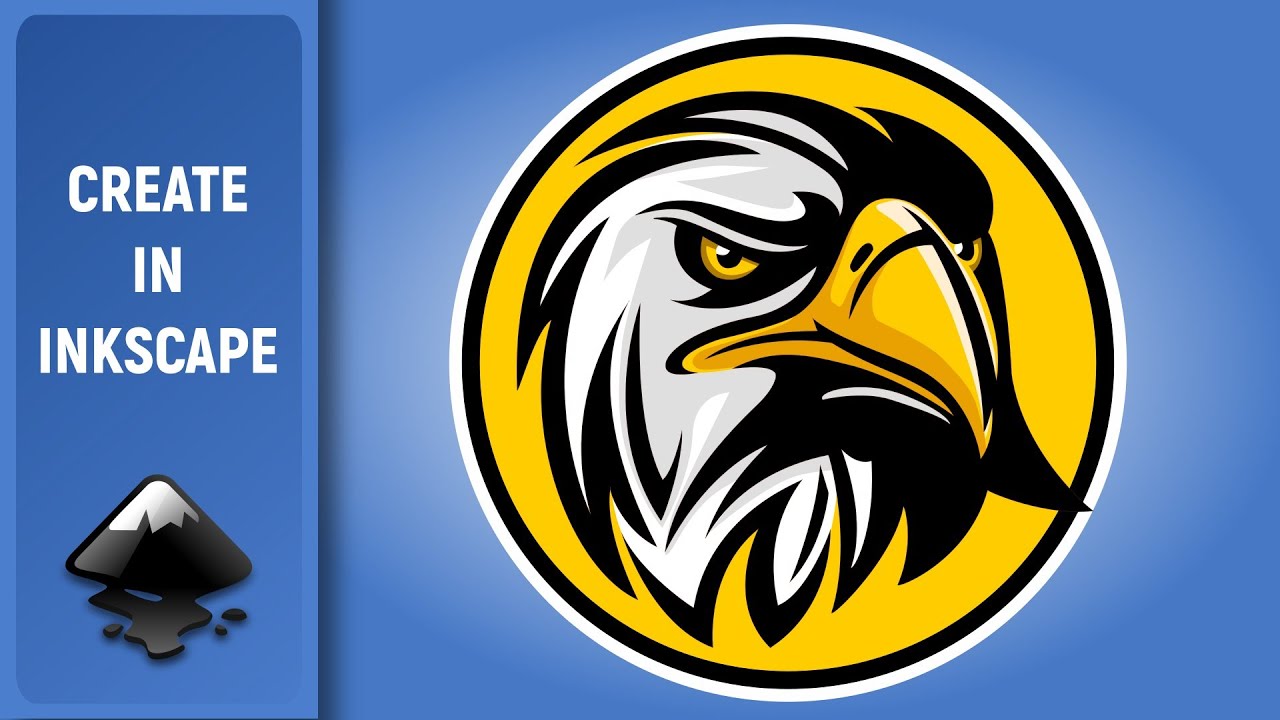 Create Vector Logo Eagle. Made in Inkscape (Speed Art)