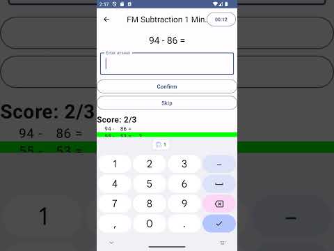 Fast Math Subtraction 1 Minute for Android - Free App Download