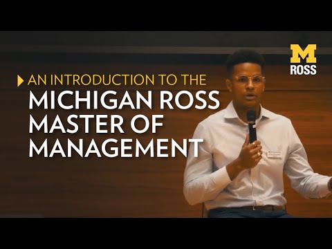 Introduction to the Michigan Ross Masters of Management Program