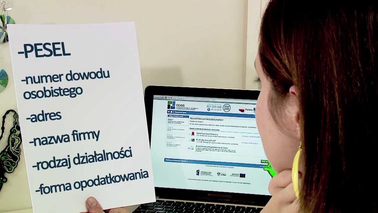 Jak założyć firmę? Rejestracja działalności gospodarczej w CEIDG przez Internet.