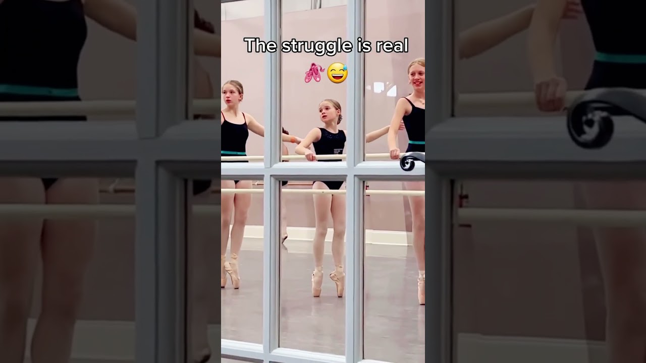 The first time you stand up on pointe shoes 😣🩰 #ballerina #pointe