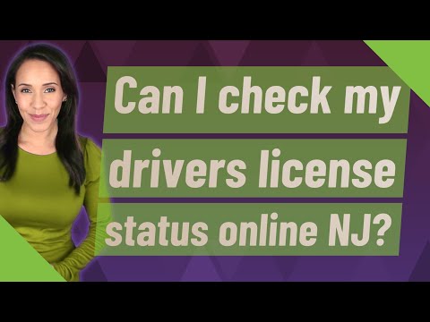 Can I check my drivers license status online NJ?