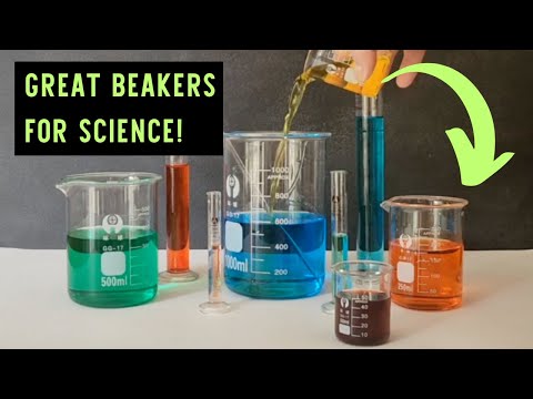 Feekoon 10 Pieces Glass Beakers and Cylinders: Sturdy Beakers for Science Experiments