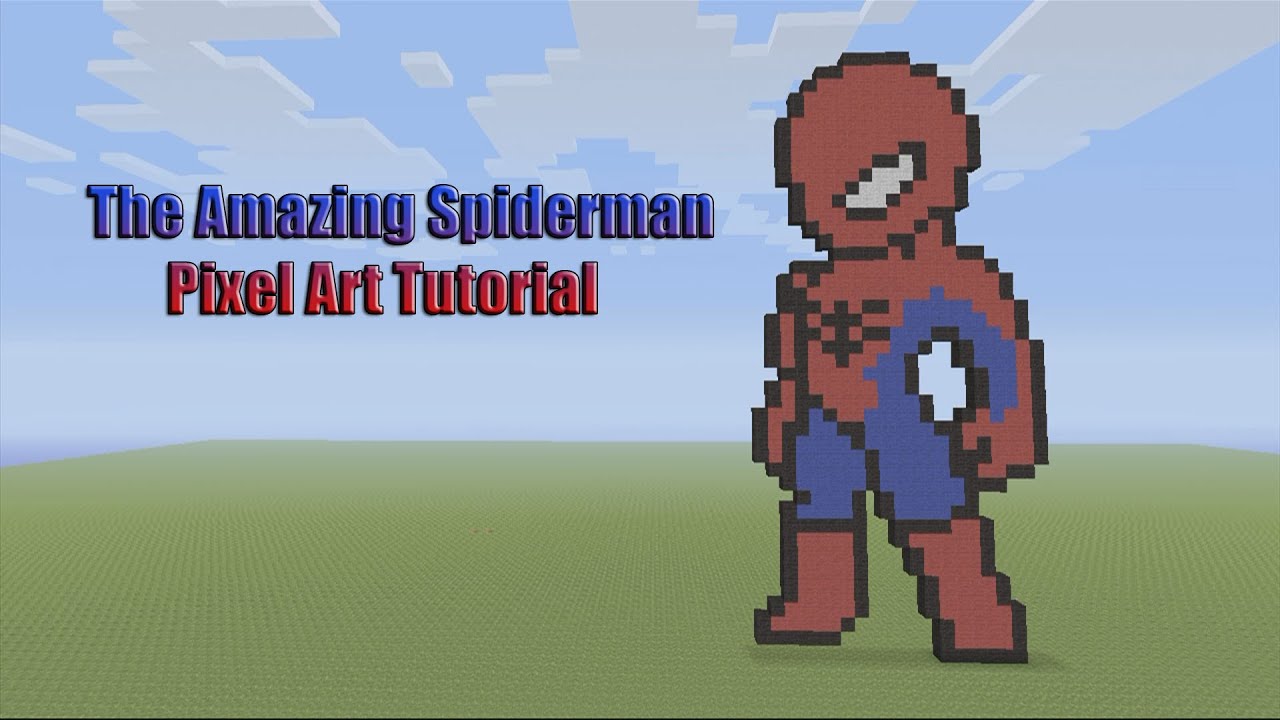 Minecraft Amazing Spiderman Pixel Art Tutorial
