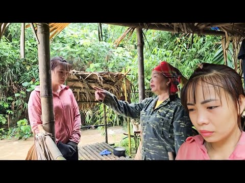 Suddenly the mother appeared and forced the poor girl to go back home