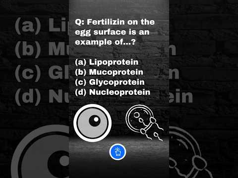 Fertilizin on the egg surface is an example of...? Biology MCQs