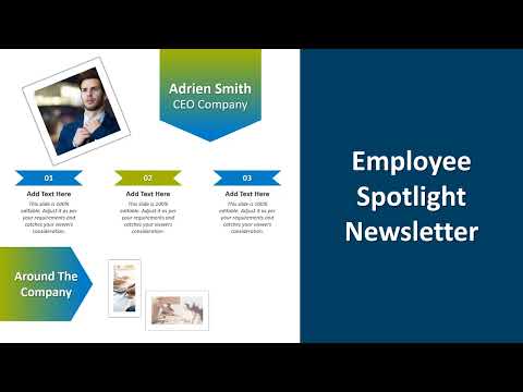 One Page Employee Spotlight Newsletter PowerPoint Template | Kridha Graphics