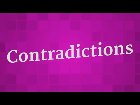 CONTRADICTIONS pronunciation • How to pronounce CONTRADICTIONS