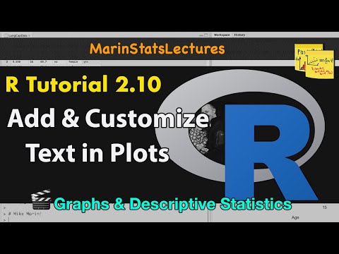 How to Add Text to Plots in R (R Tutorial 2.9) Video Lecture ...