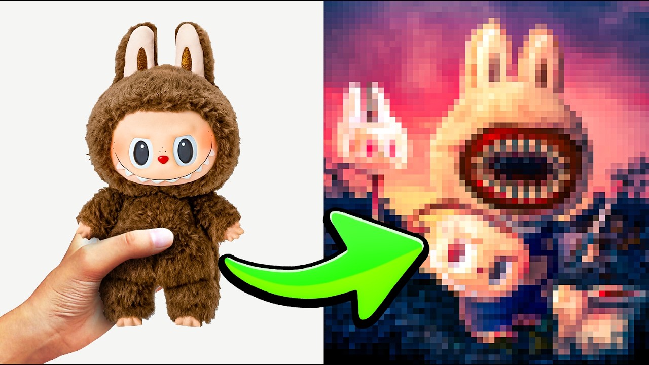 I Turned a Labubu Into a Horror Poster