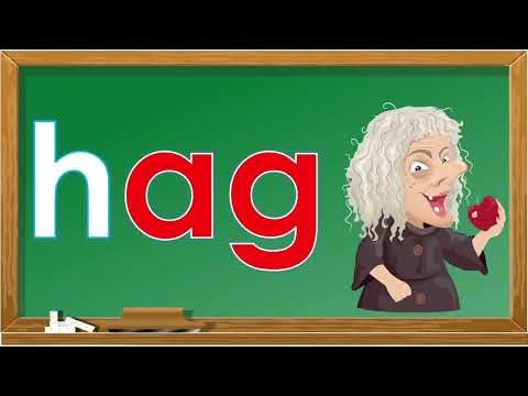 Short vowel -a sound with -ag- family//Learn to read CVC words and sentences //Word family.
