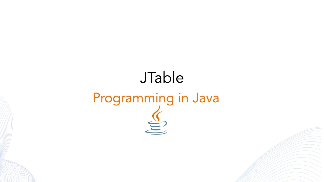 JTable in java