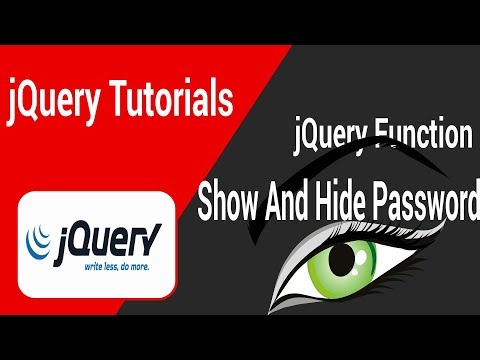 Learn Show And Hide Password Text Field In jQuery In Tamil - Mind Luster