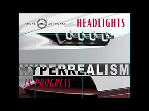 HYPERREALISM IN PROGRESS: Vector Art, Hyper-Car Headlights (Adobe Illustrator CC)