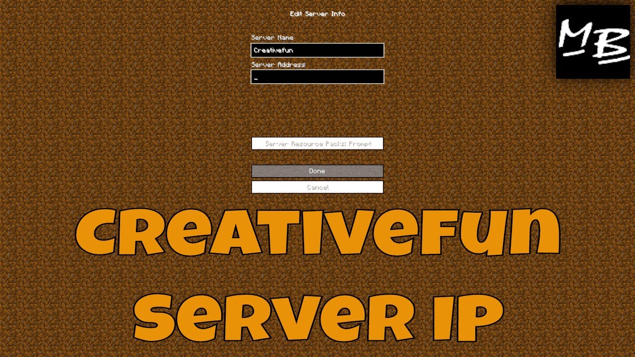 Minecraft Creativefun Server IP Address