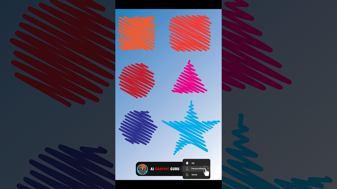 How to use Scribble Options in Illustrator 😱🤯🔥#shortsvideo #illustrator #adobeillustrator#education