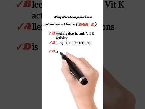 Cephalosporins adverse effects | pharmacology mnemonics