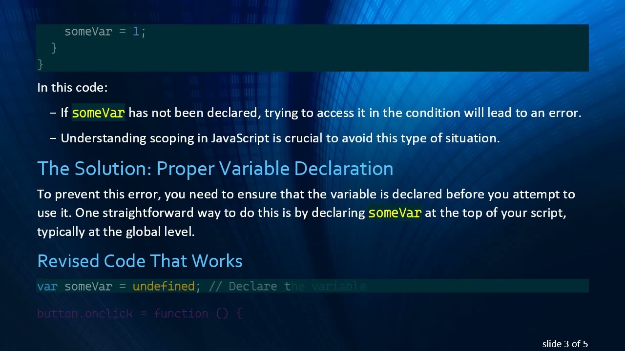 Understanding Undefined Variables in JavaScript: How to Avoid Common Errors