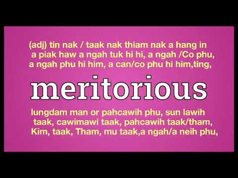 meritorious meaning in English Ngawn