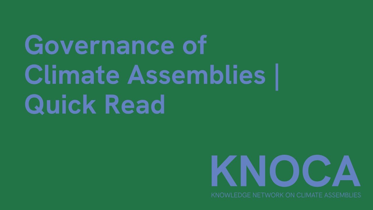 Governance of Climate Assemblies | KNOCA