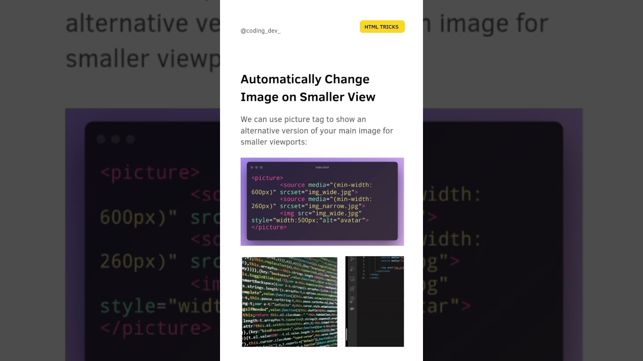 Automatically change Image based on Screen Size