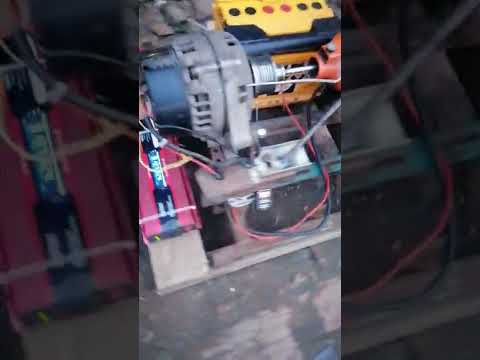 DIY Electricity Generator With Car Alternator, Battery And Inverter