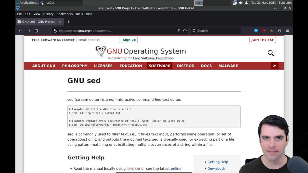 Let's read the GNU Sed source code
