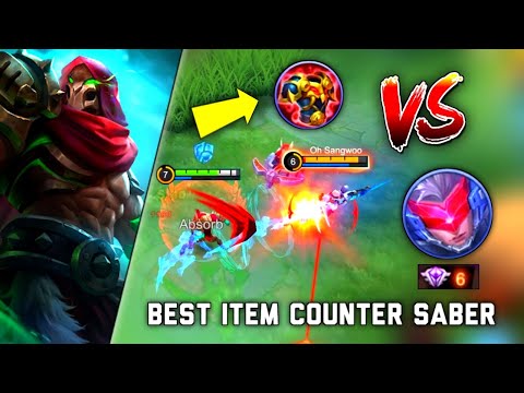 BEST ITEM COUNTER SABER 🔥 Top Global Aldous | Mobile Legends✔