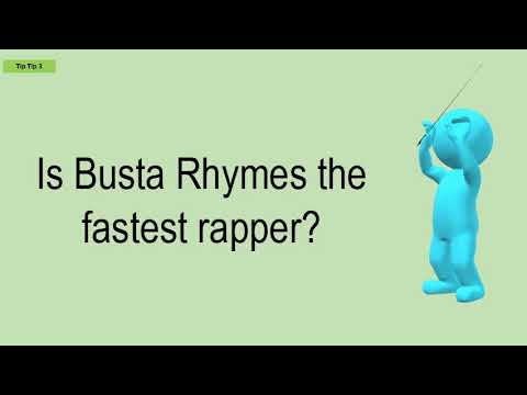 Is Busta Rhymes The Fastest Rapper?