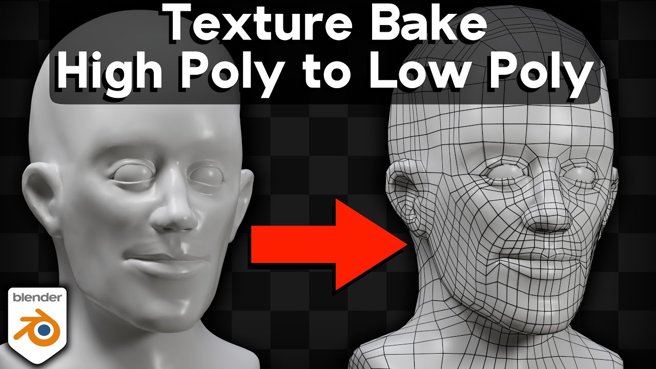 Texture Bake High Poly Details to a Low Poly Mesh (Blender Tutorial)