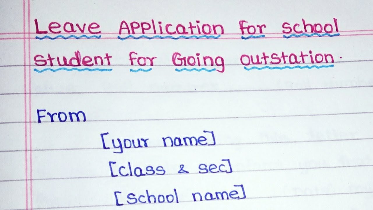 Leave application for school students for going outstation ll leave letter lljsj jesy education