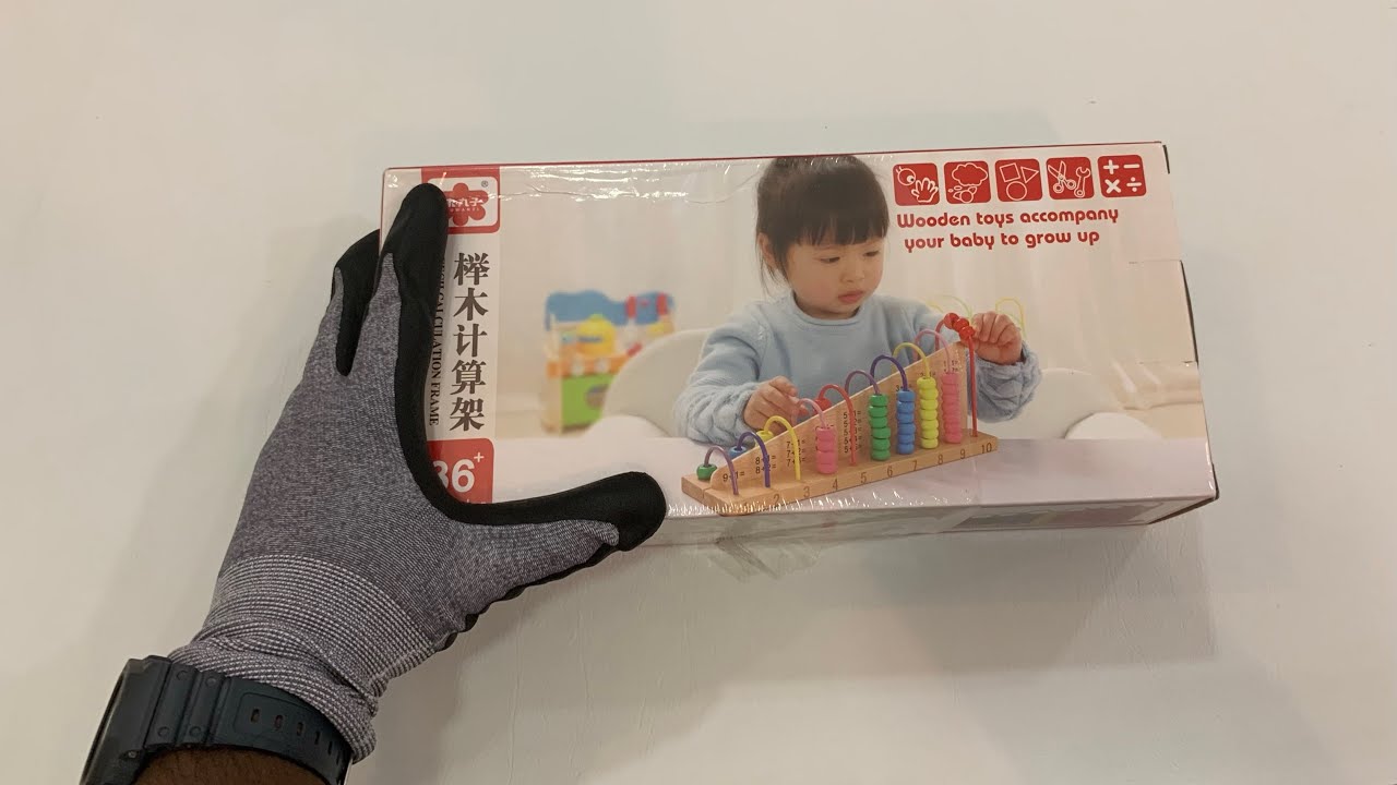 Unboxing Children Counting Calculation Shelf Blocks Wooden Educational Math Toys